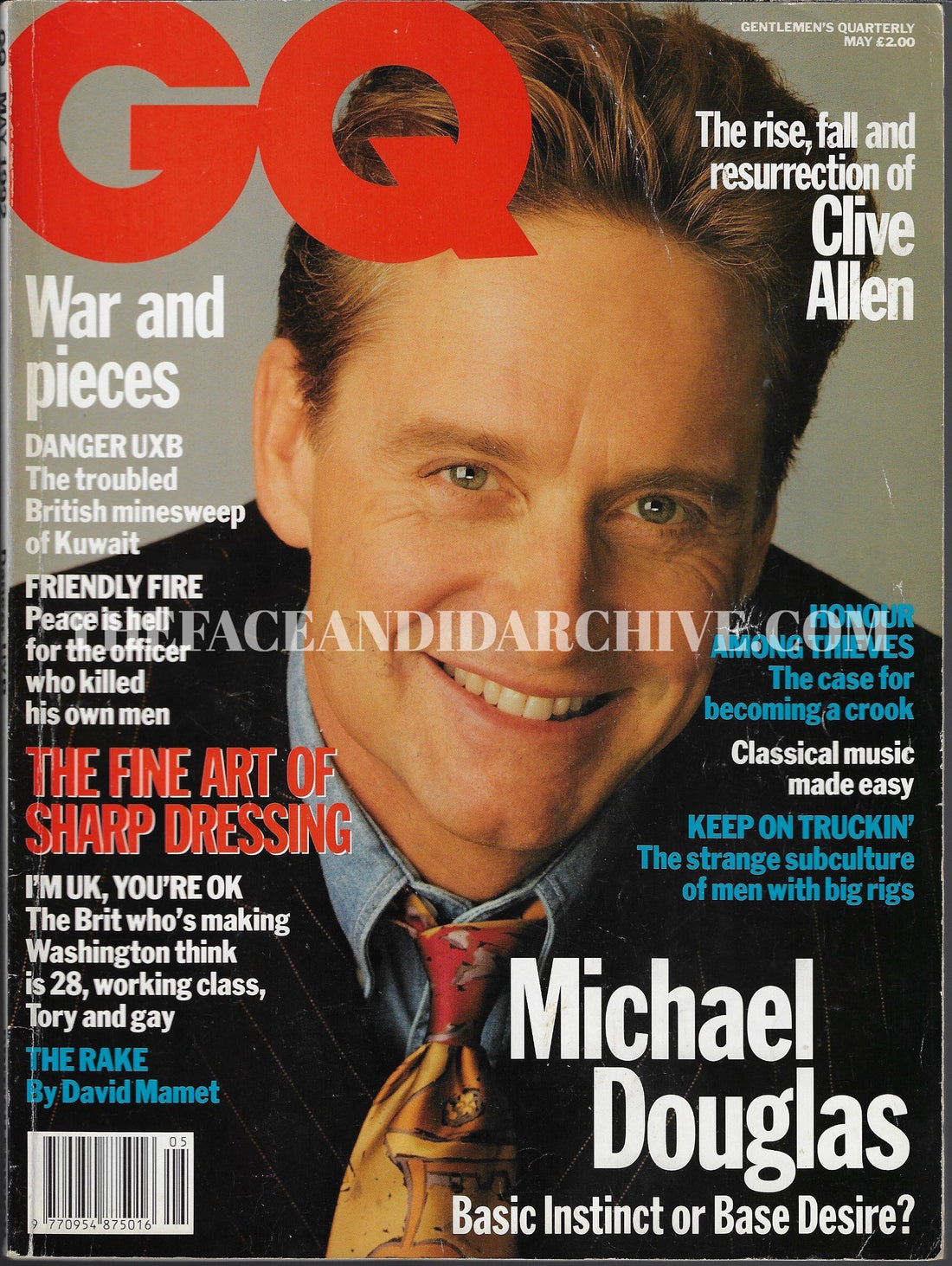 GQ Magazine May 1992 - Michael Douglas – The Face & I-D Archive